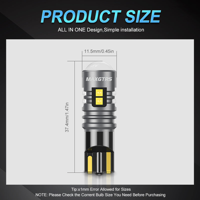 2x W5W T10 LED CANBUS No Error 5W5 12V 8W Car Interior Side Light 194 ...